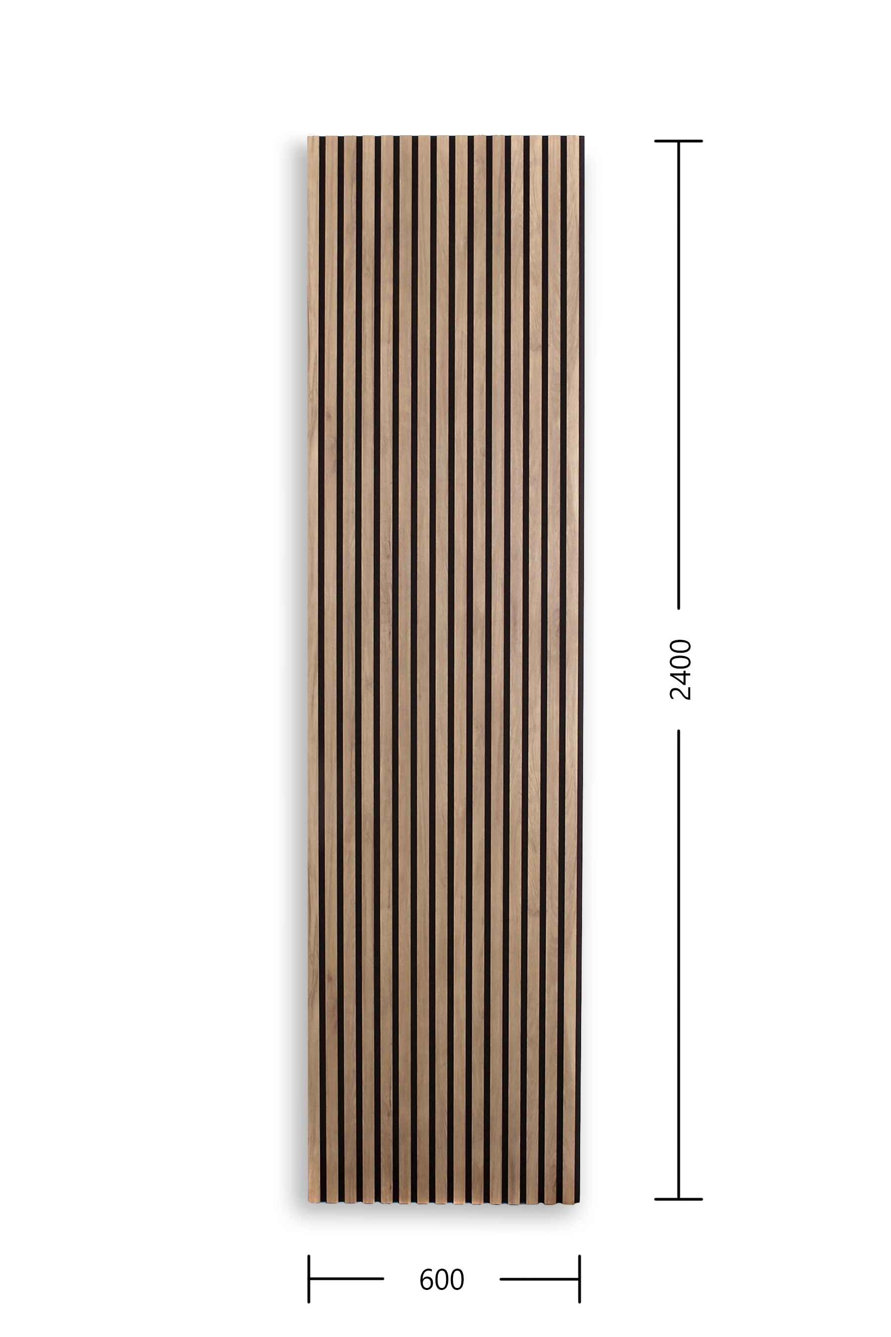 Denver Oak Decorative Wall Display Panel - Vertical Slatwalls (2400mm x ...